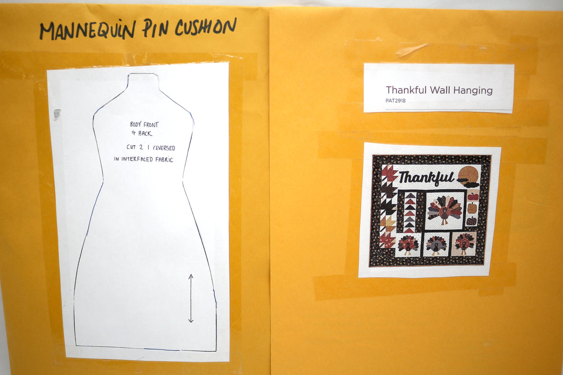 Mannequin Pincushion PDF Sewing Pattern OR Thankful Wall Hanging PDF S ...