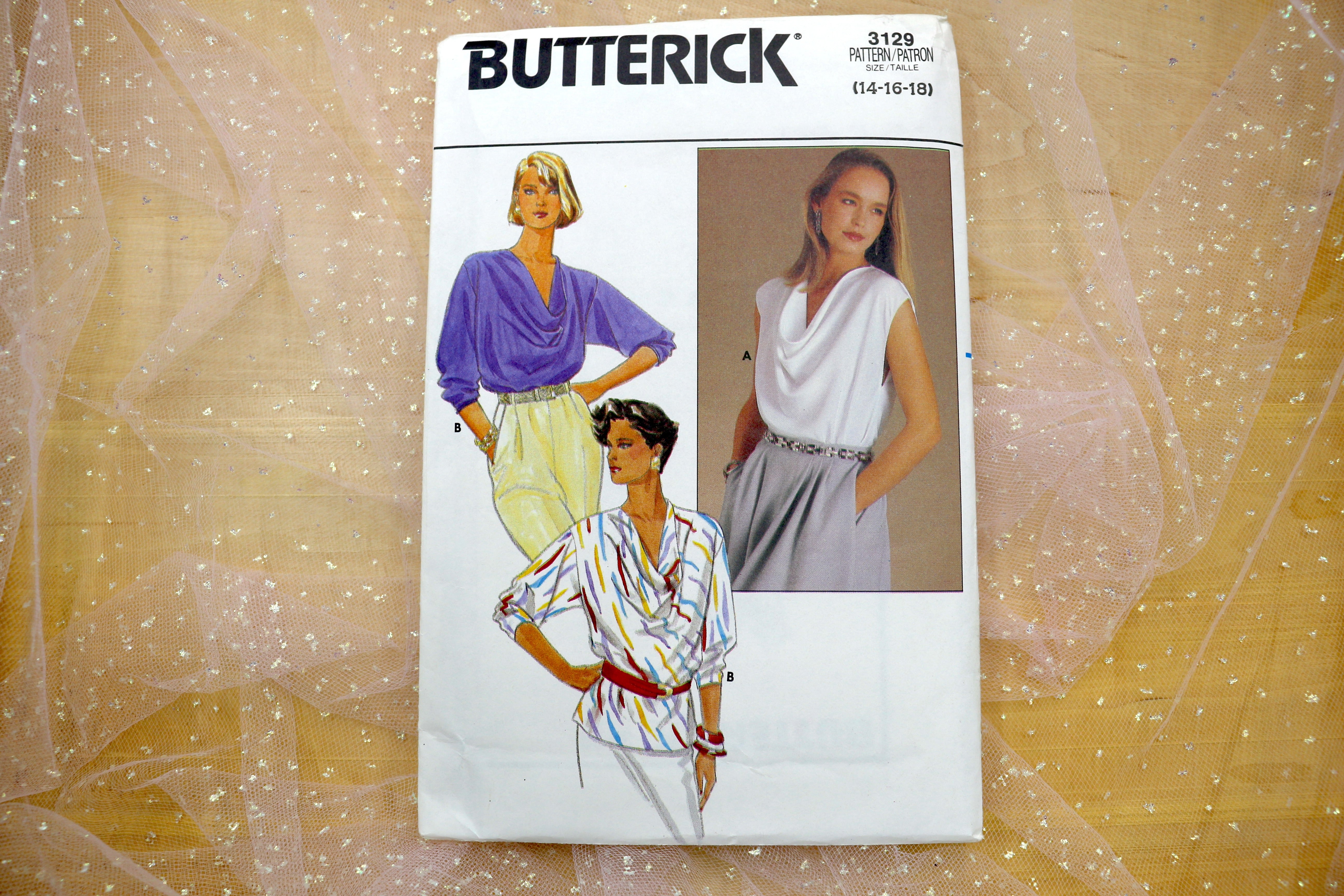 Butterick 3129 Misses' Blouse Sewing Pattern 14-18 – Makeropolis